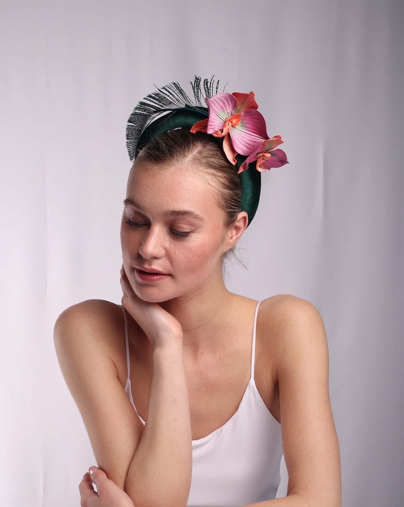 Ballet Emerald Green Fascinator Headband – Merve Bayindir